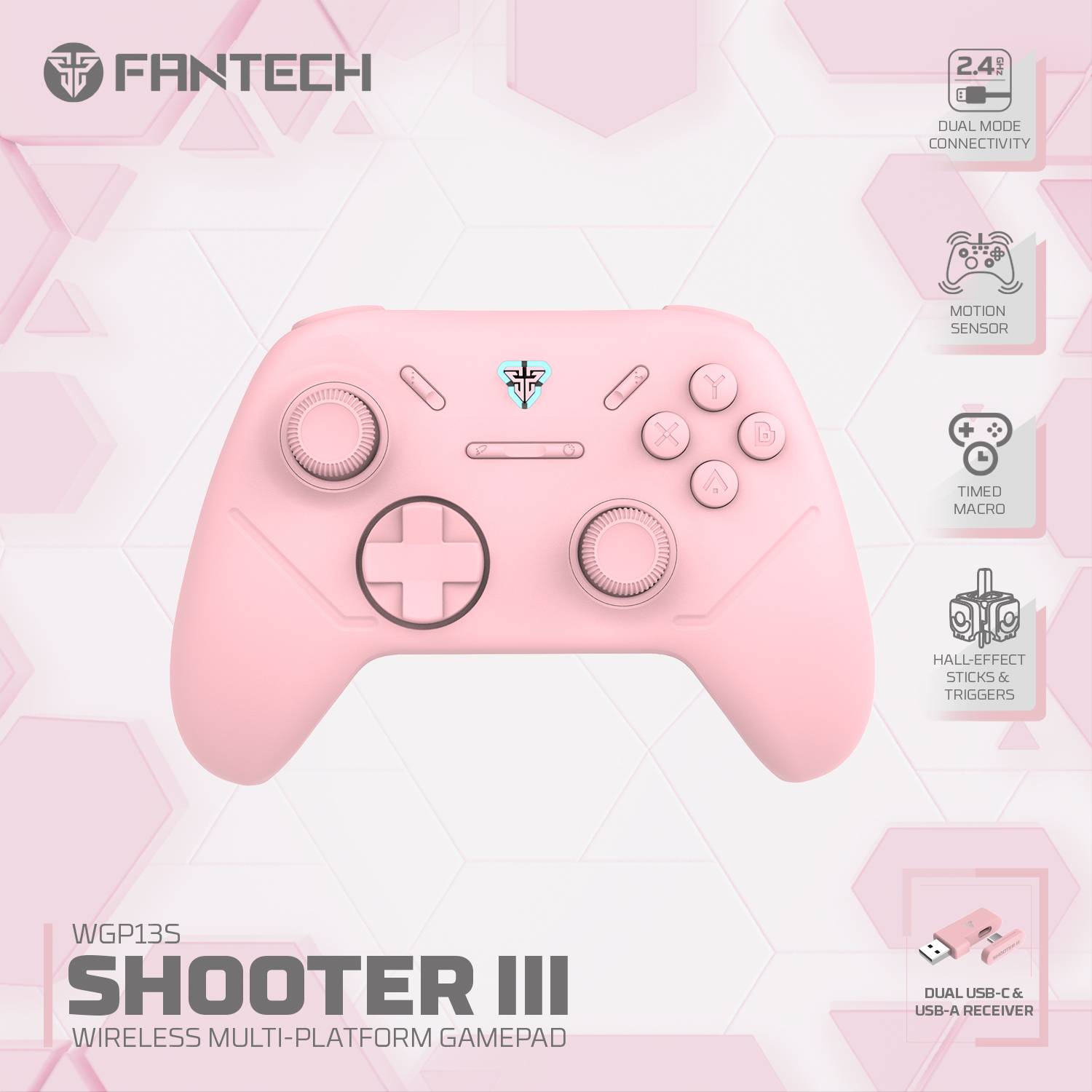 FANTECH WGP13S - 2.4G SHOOTER III MULTI-PLATFIRN WIRELESS GAMEPAD ...