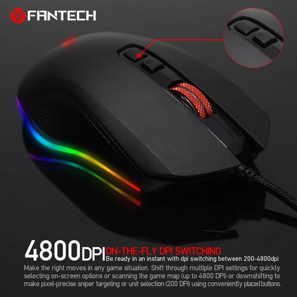 Fantech Mouse Gaming X5sV2 ZEUS Running RGB Macro