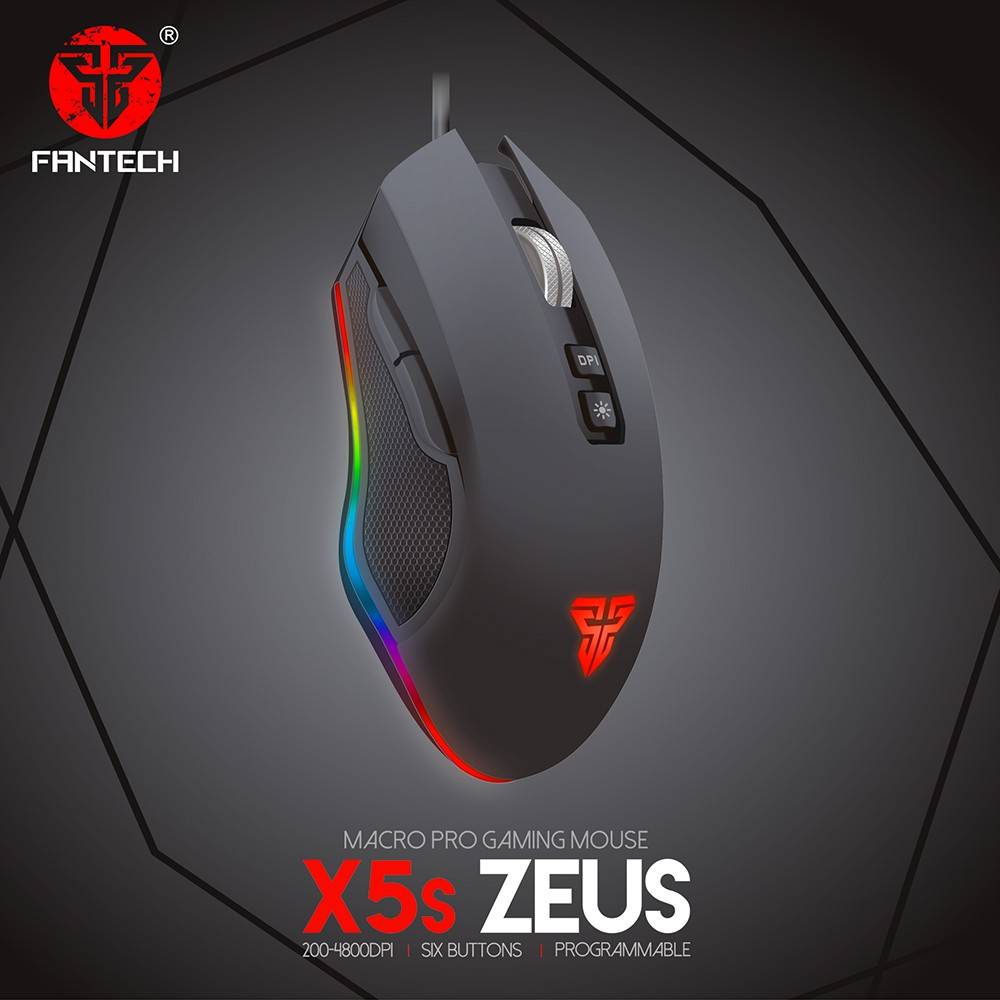 Fantech Mouse Gaming X5sV2 ZEUS Running RGB Macro
