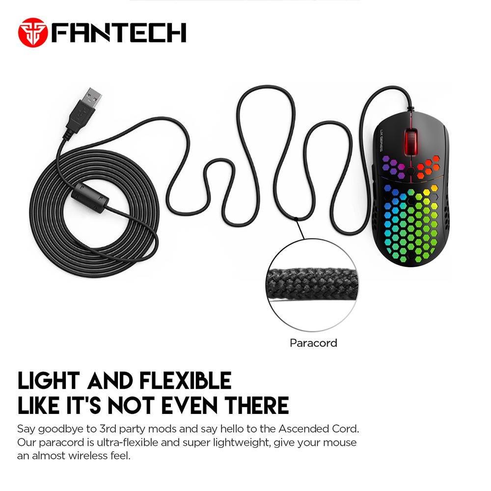 FANTECH UX2 Gaming Mouse Lightweight Honeycomb Shell 74G And PIXART ...